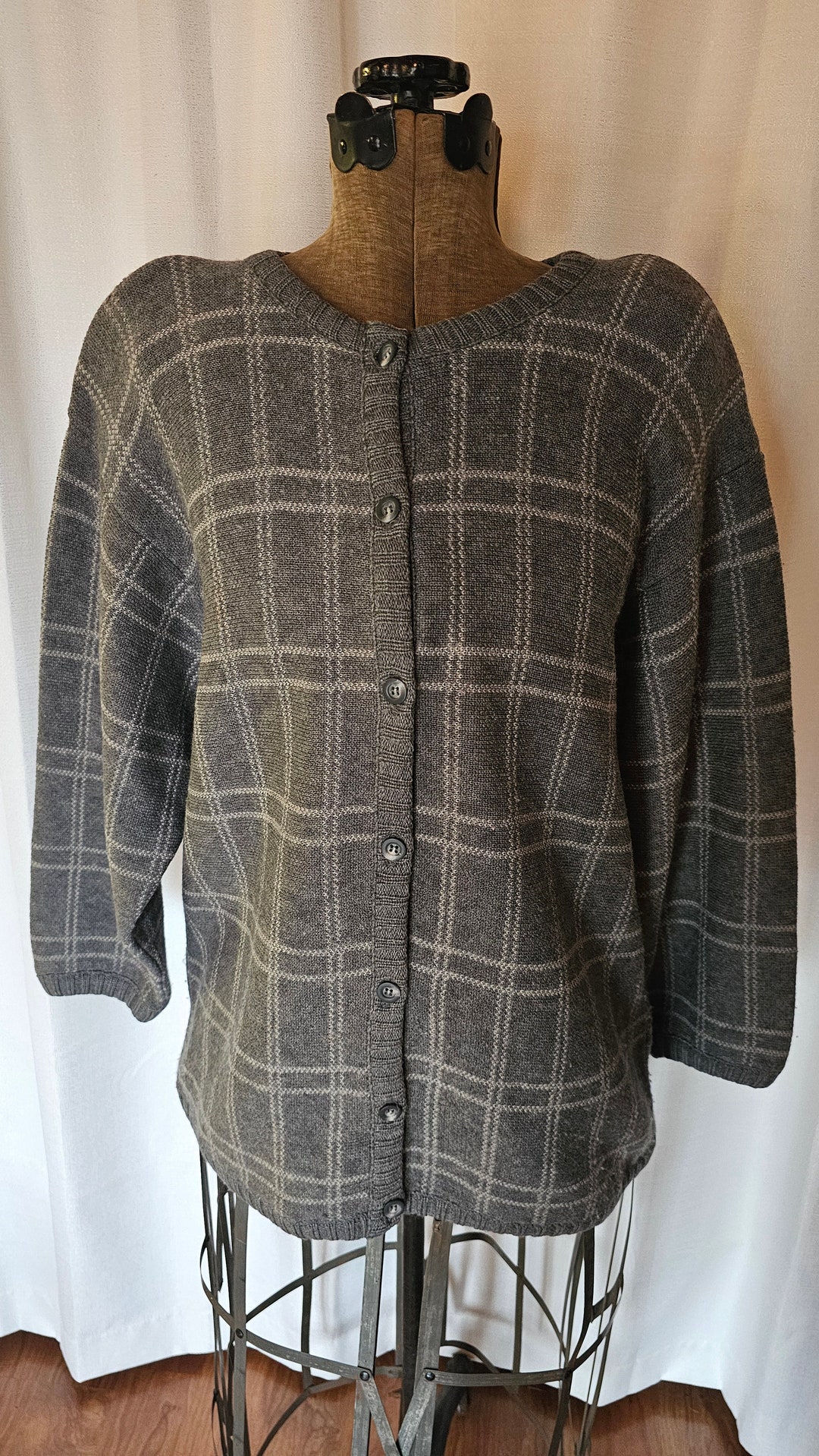 Ladies Cardigan Button up Gray Sweater. Pendleton Wool. Size 2X/XXL ...