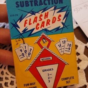Vintage 1950s Era Math Flash Cards. Set of 4 Packs. Addition ...