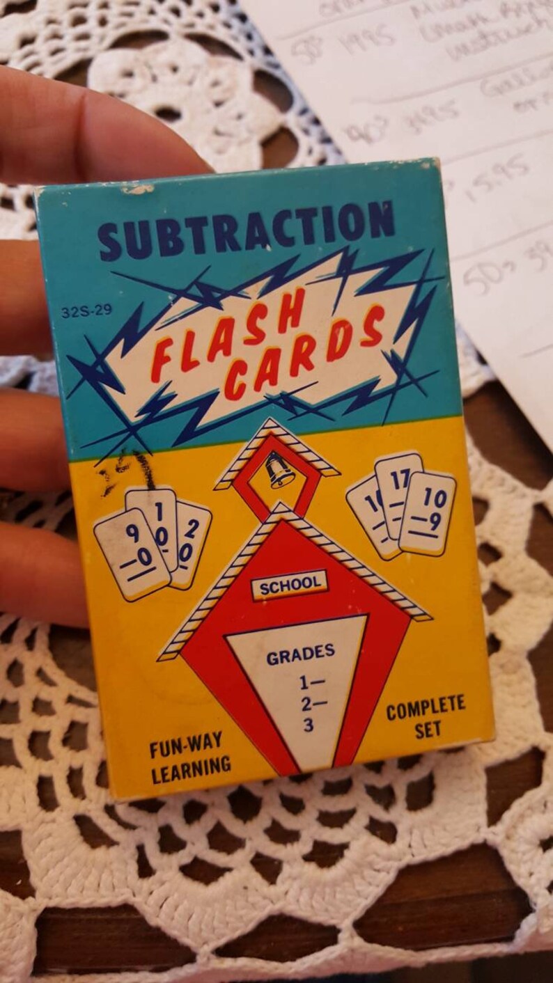 Vintage 1950s Era Math Flash Cards. Set of 4 Packs. Addition | Etsy