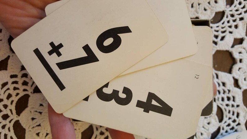 Vintage 1950s Era Math Flash Cards. Set of 4 Packs. Addition | Etsy