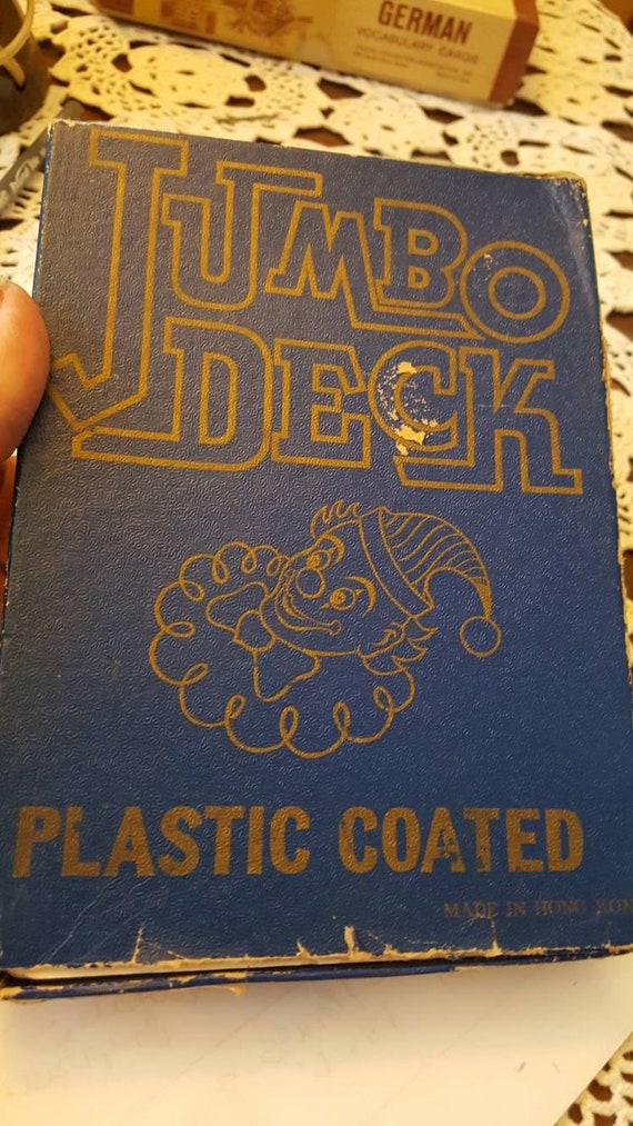 Vintage 1950s era Jumbo deck playing cards. Huge 7 | Etsy