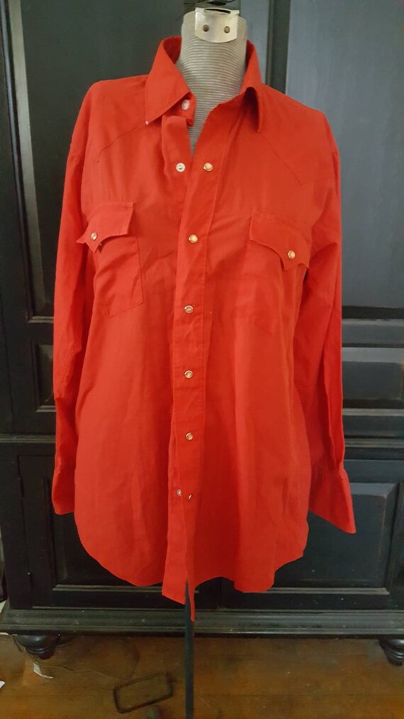 Vintage 1990's era mens red western shirt. ATB brand,… - Gem