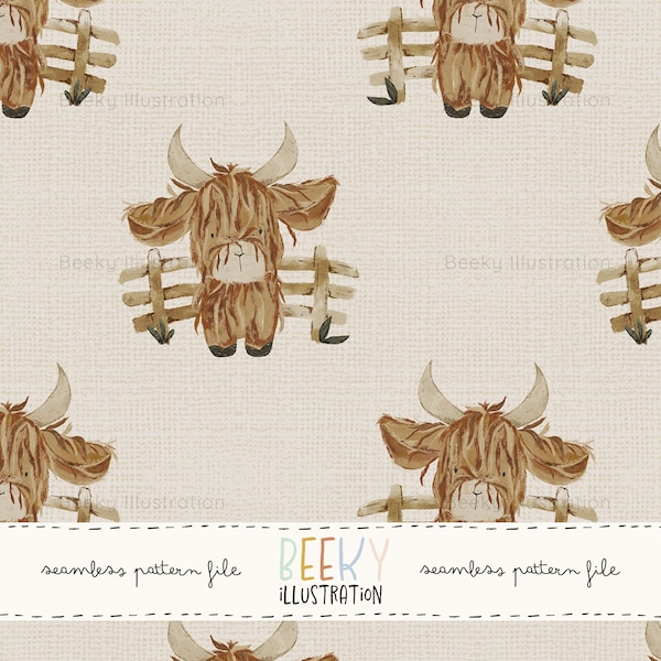 Highland Cow Wallpaper - Etsy