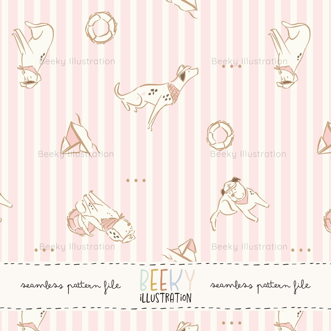 Dog Seamless Pattern | DIGITAL DOWNLOAD | Animal Seamless Pattern ...