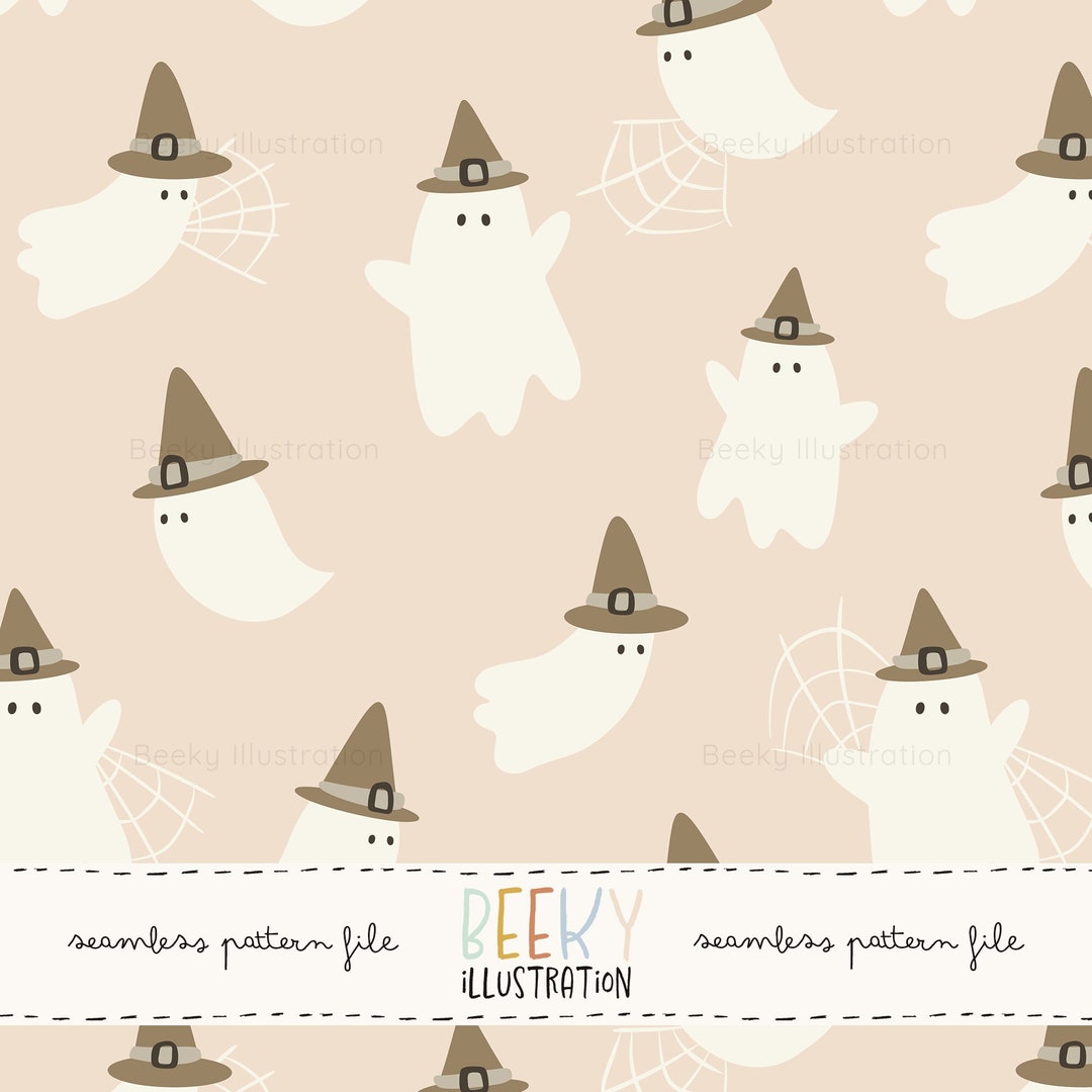 Ghost Seamless Pattern | DIGITAL DOWNLOAD | Ghost Digital Paper, Witch ...