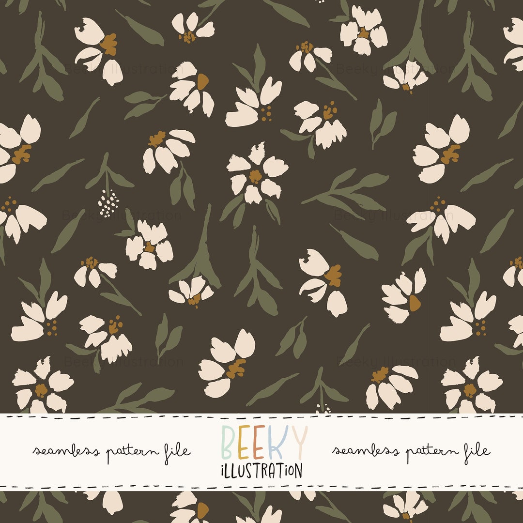 Boho Floral Seamless Pattern | DIGITAL DOWNLOAD | Fall Floral Seamless ...