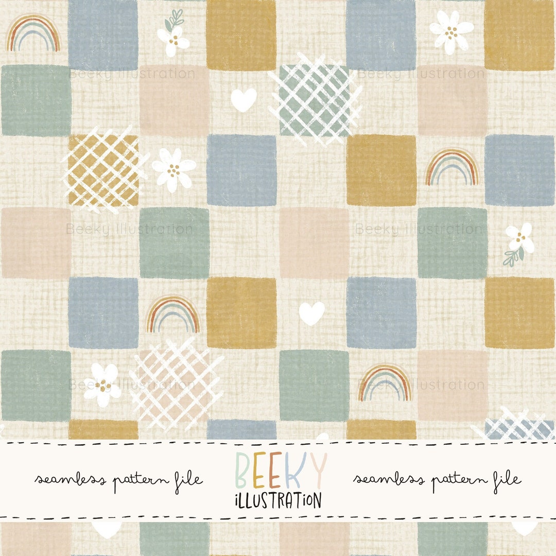 Boho Plaid Seamless Pattern | DIGITAL DOWNLOAD | Gingham Seamless ...