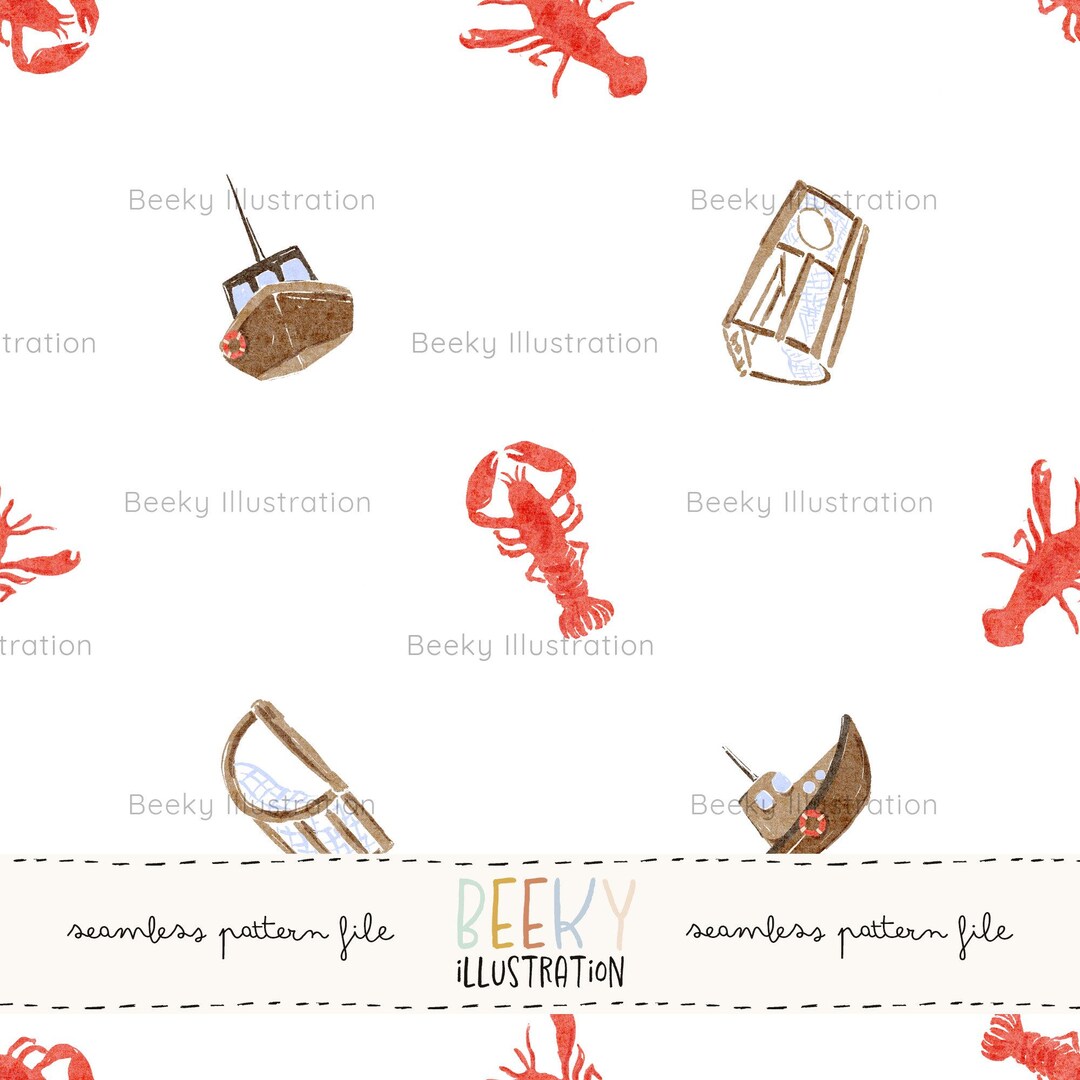 Nautical Seamless Pattern | DIGITAL FILE | Gender Neutral Fabric ...