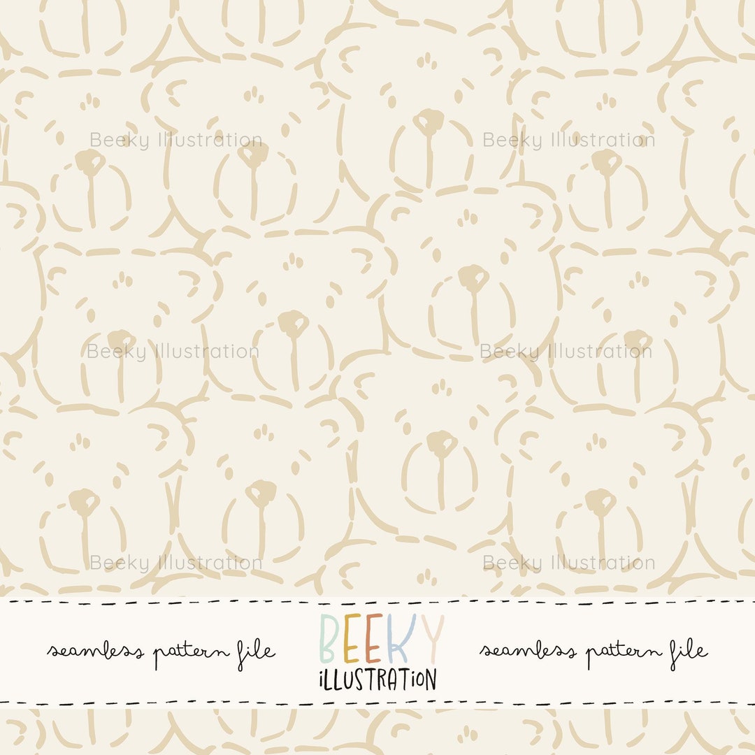 Bear Seamless Pattern DIGITAL DOWNLOAD Teddy Bear Seamless, Woodland ...