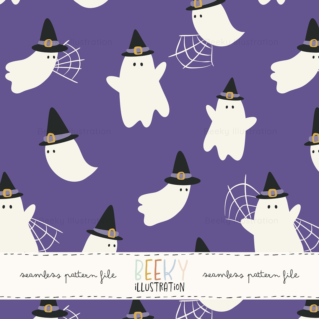 Ghost Seamless Pattern | DIGITAL DOWNLOAD | Witch Fabric Design ...