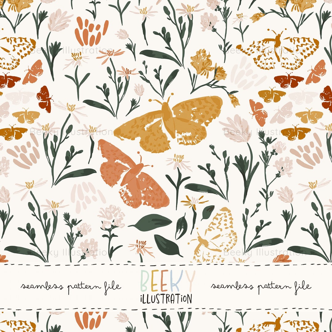 Boho Floral Seamless Pattern | DIGITAL FILE | Floral Seamless File ...