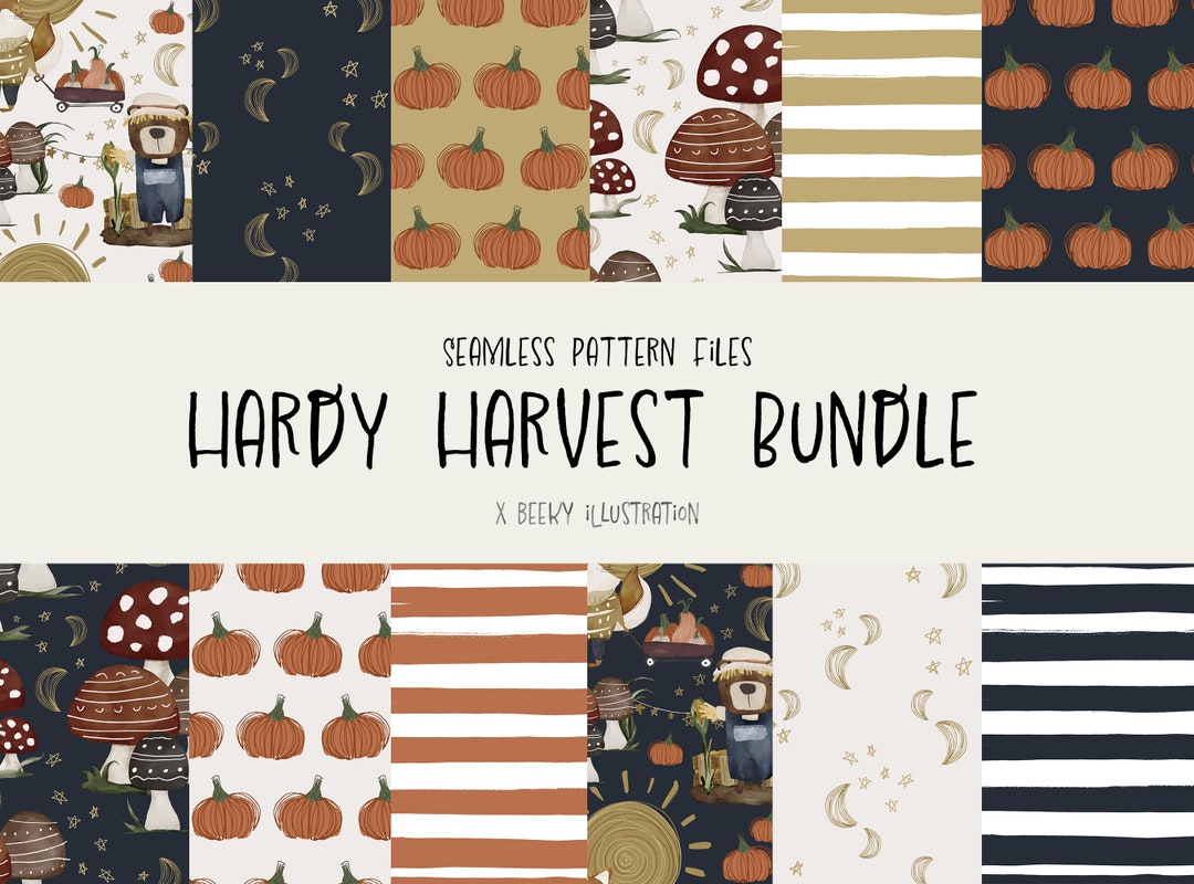 Fall Seamless Pattern Bundle DIGITAL DOWNLOAD Pumpkin - Etsy