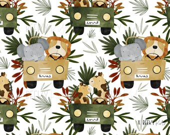 Safari Digital Paper Pack Jungle Animals Seamless Pattern - Etsy
