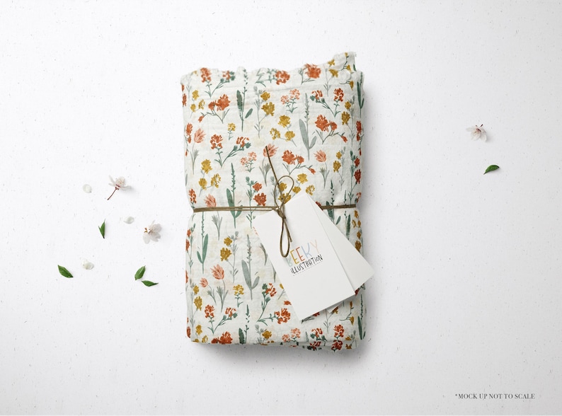 Retro Floral Seamless Pattern | DIGITAL FILE | Vintage Floral Fabric ...
