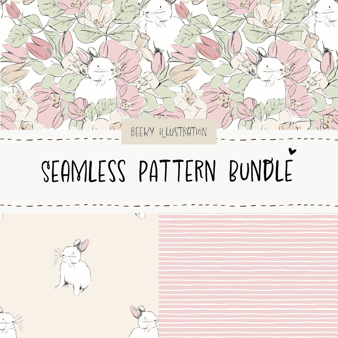Easter Floral Seamless Pattern Bundle | DIGITAL DOWNLOAD | Spring ...