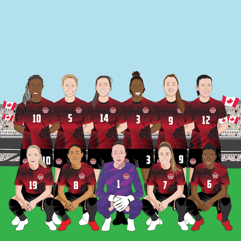 Custom Soccer Team Illustration - Digital File - No Print - Etsy