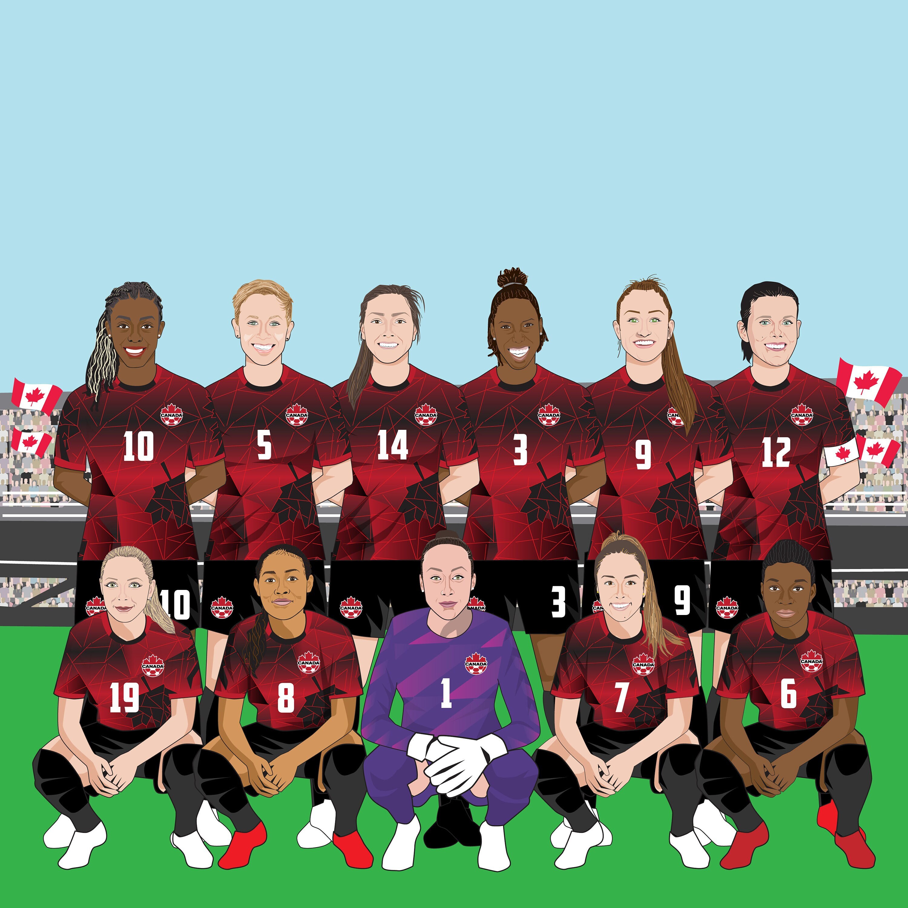 Custom Soccer Team Illustration Digital File No Print - Etsy