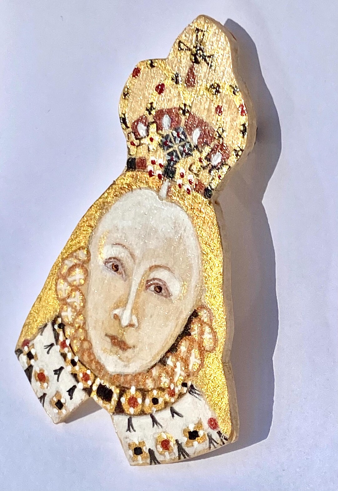 Queen Elizabeth I Portrait Pin 16th Century Art, 3.5x2.25 Collectible ...