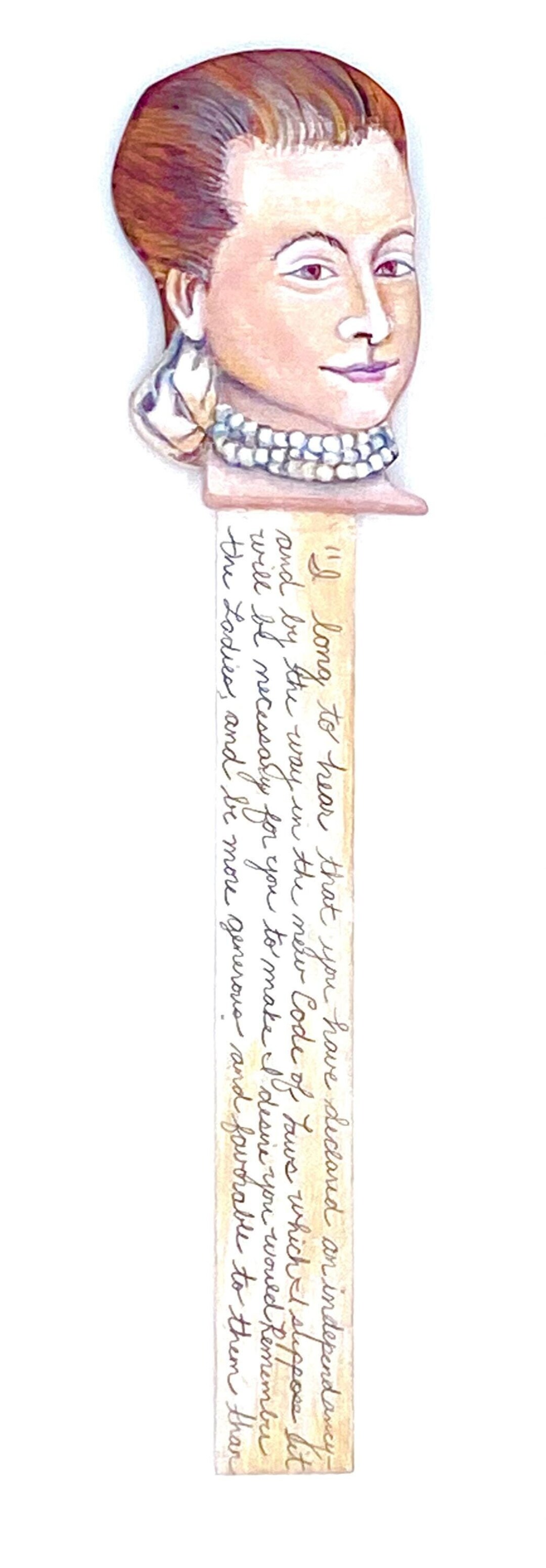 18th Century Abigail Adams Miniature Portrait Bookmark - Handcrafted ...