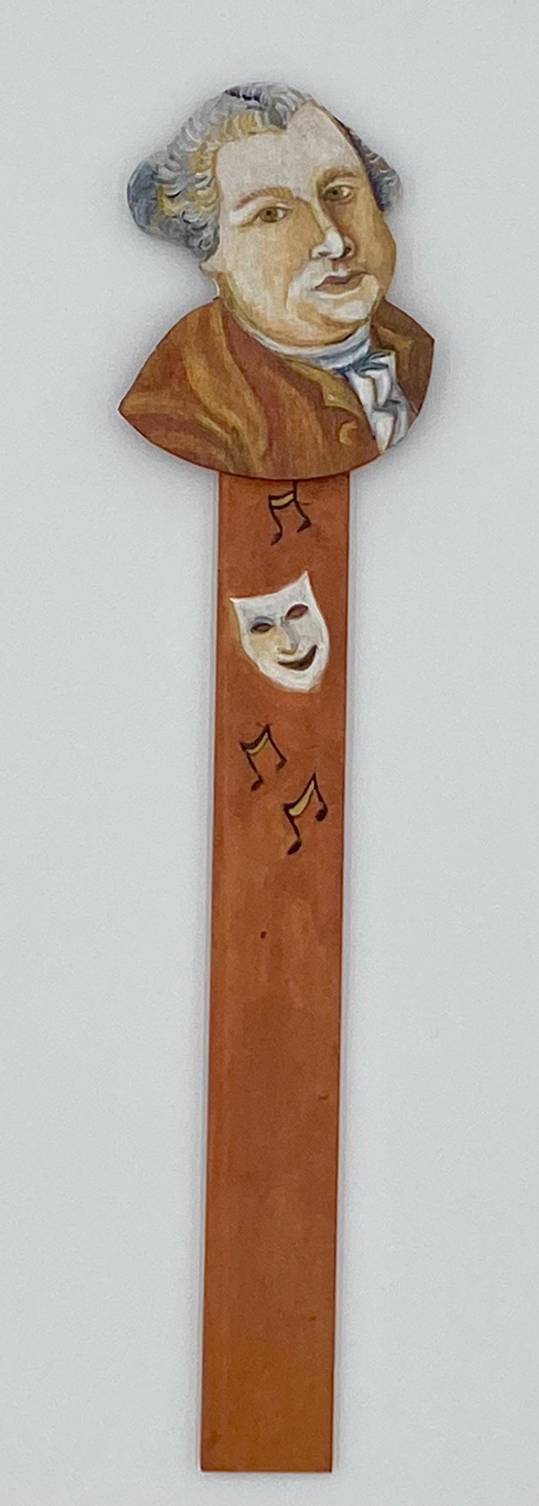 Hand-painted George Frideric Handel Portrait Bookmark | 2.75"x12" Wood ...