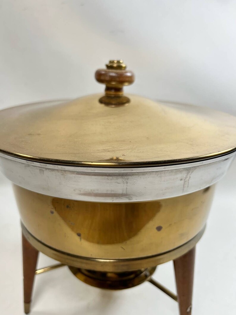 Danish Modern MCM Chafing Dish- Ernest Sohn~ Brass & Teak - Etsy