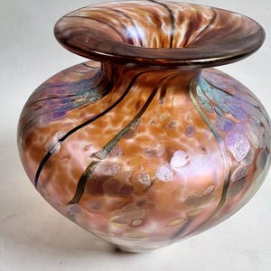 Tim Lazer Art Glass Vase Signed, Dated - Etsy
