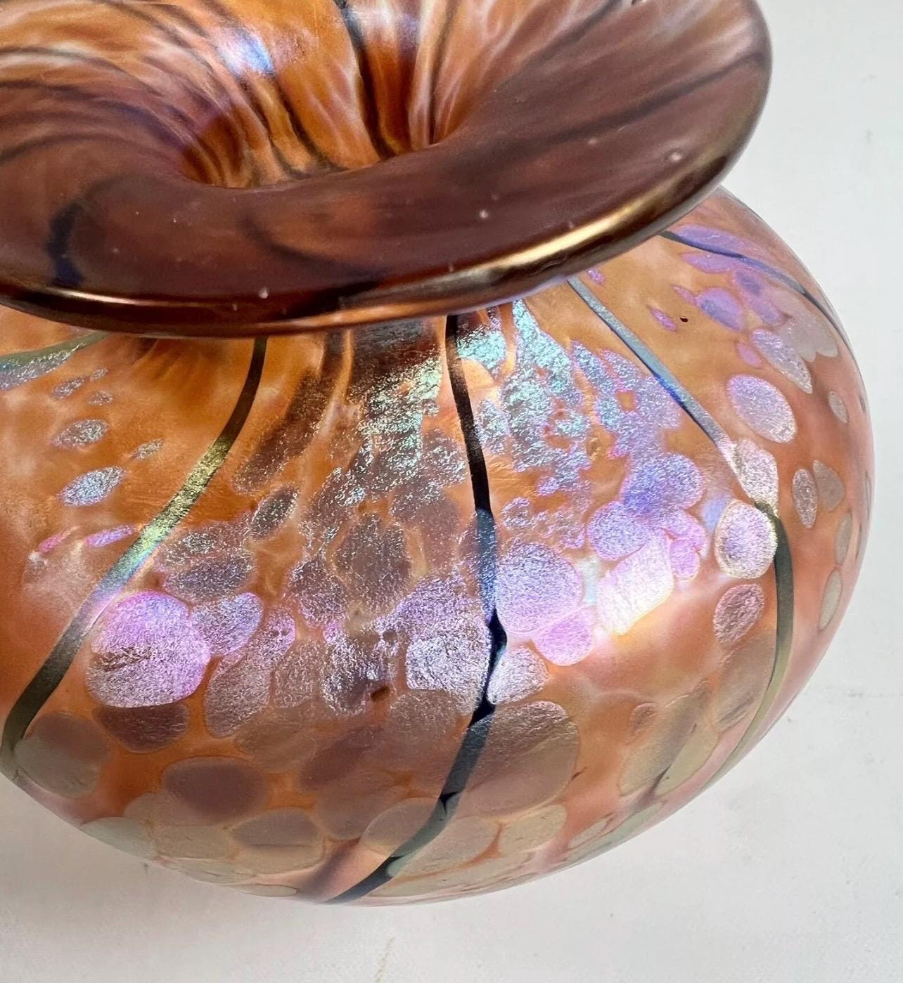 Tim Lazer Art Glass Vase Signed, Dated - Etsy