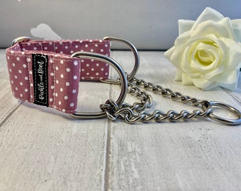 Half Check Chain Martingale Dog Collar Hardware Kit Slides - Etsy