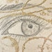 Original Drawing, Gold Flakes, Eye Sketch, Original Artwork, Eye ...