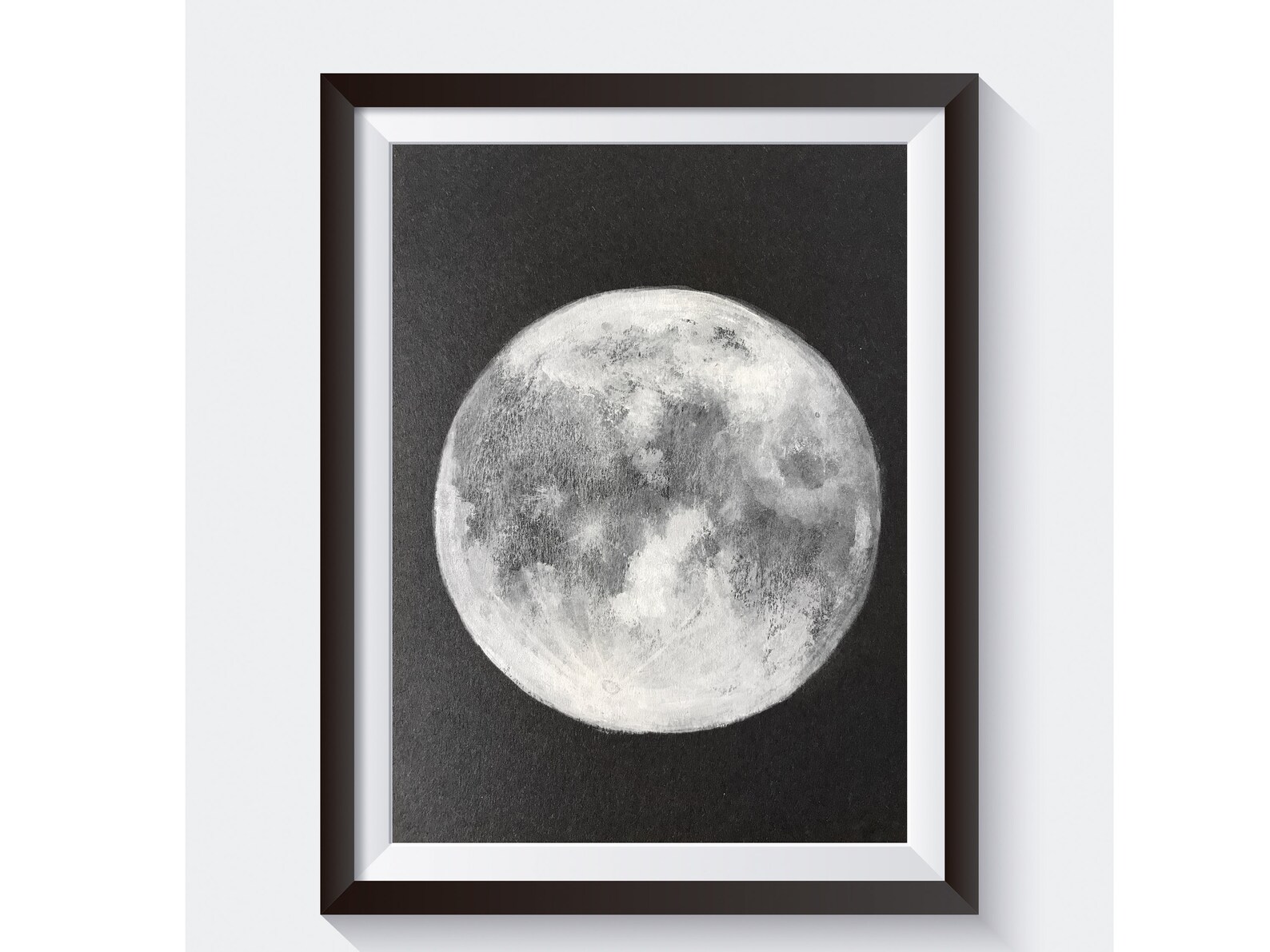 Moon Painting Space Art Moon Phases Original Painting to - Etsy