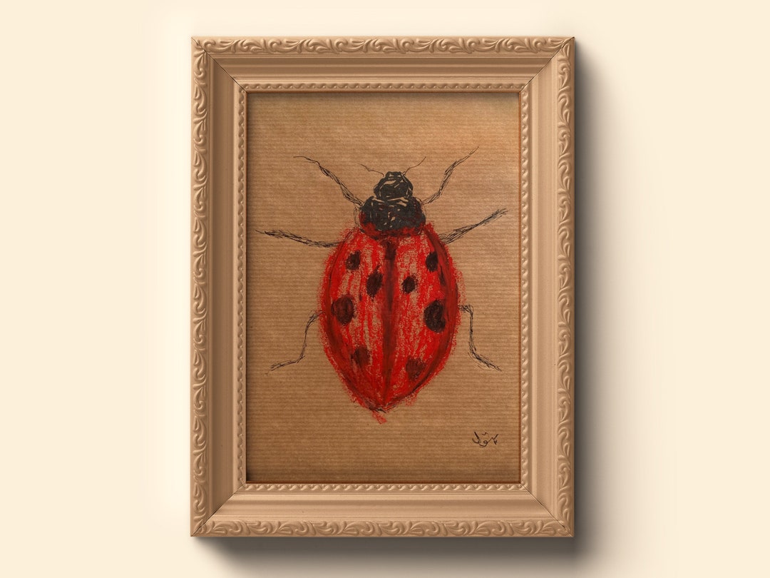Lady Bug Drawings Set, Lady Bug Paintings, Original Artworks, Original ...