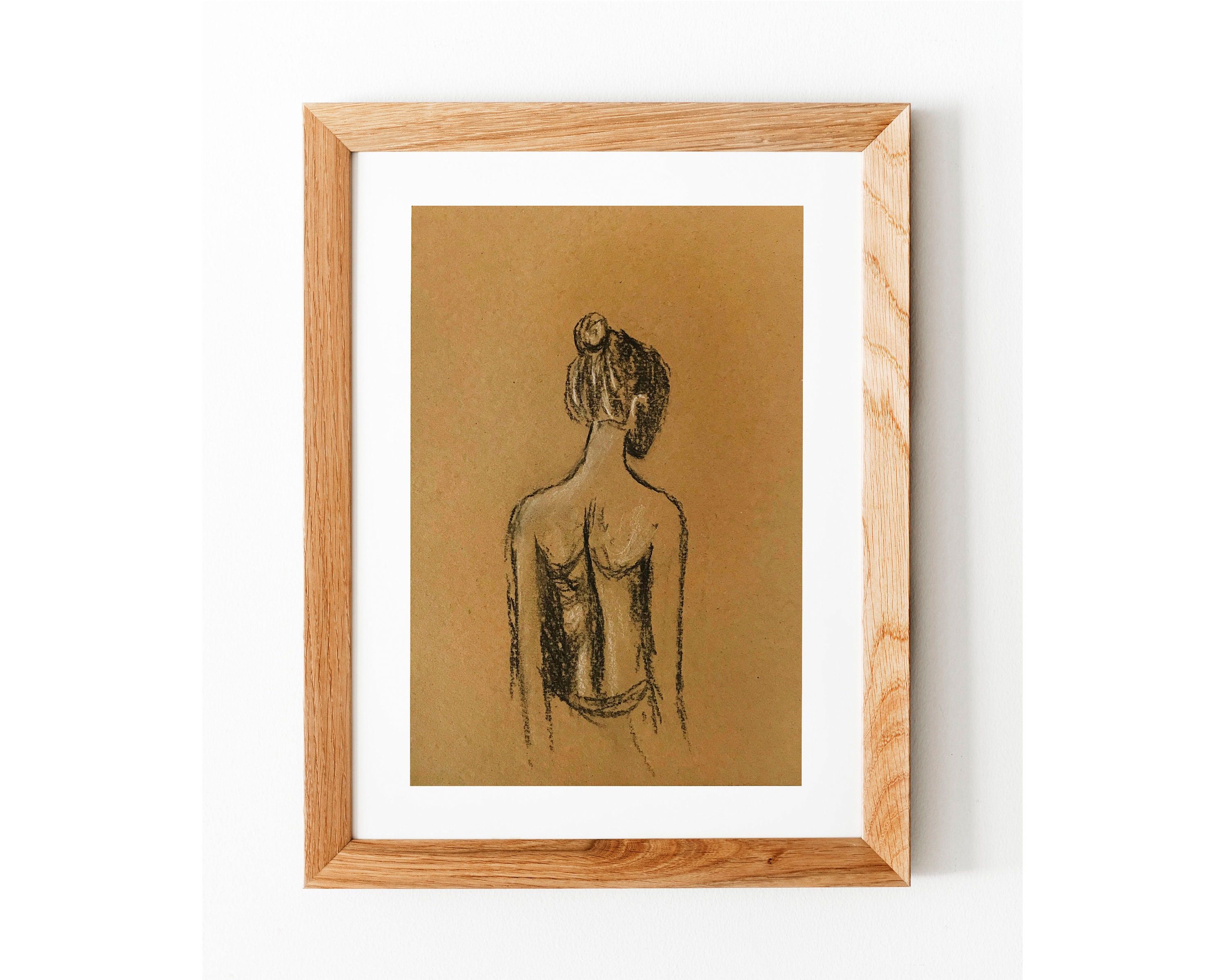 Female Back Sketch Figure Study Original Artwork Original - Etsy