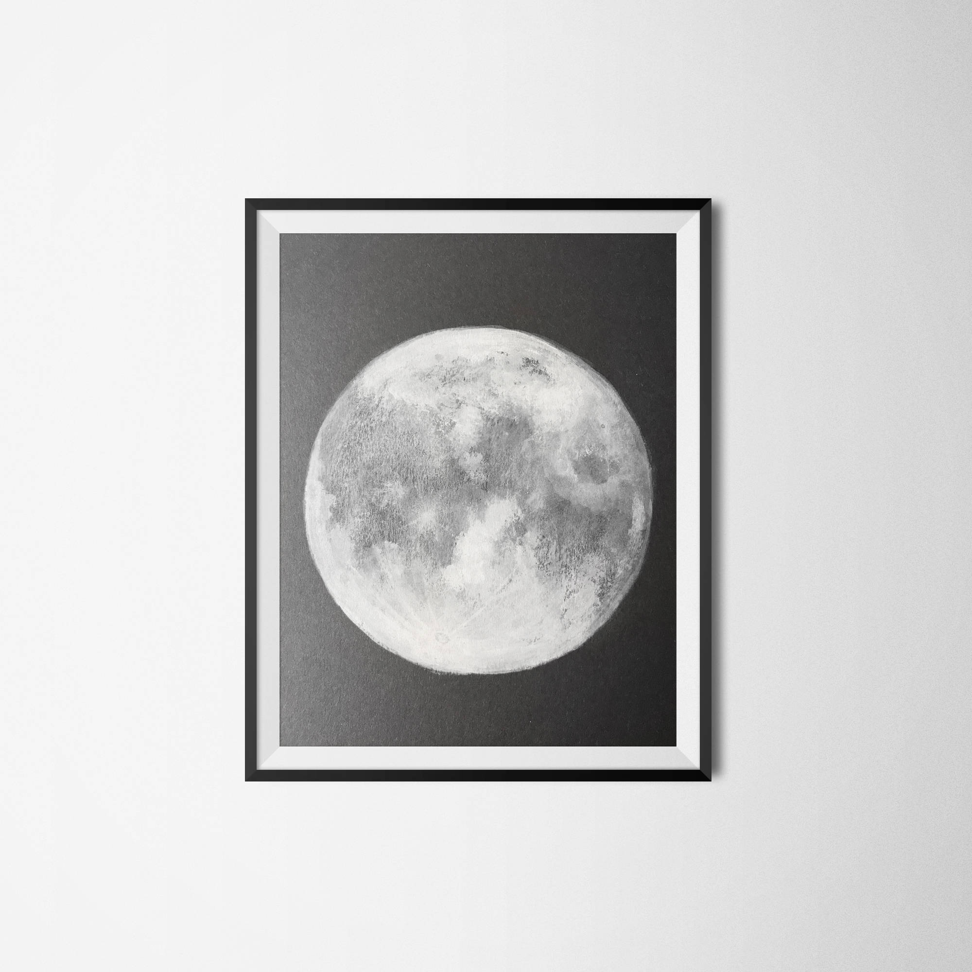 Moon Painting Space Art Moon Phases Original Painting To | Etsy