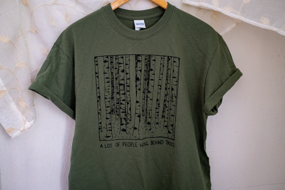 Birch Tree Screen Printed T Shirt / Plant Tee Spooky Ominous - Etsy