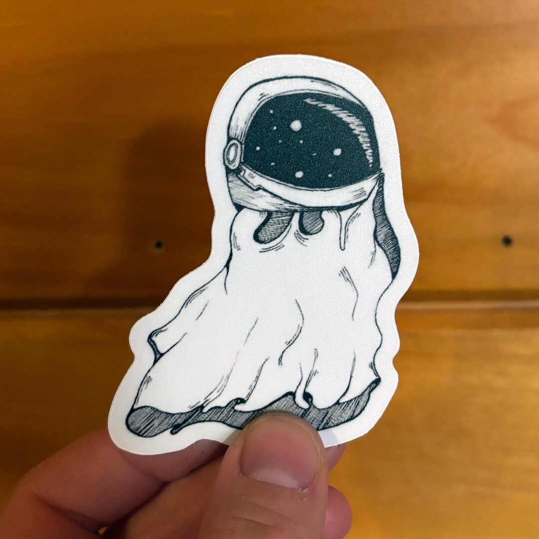 Astronomy Sticker, Ghost Astronaut, Night Sky Waterproof Sticker ...