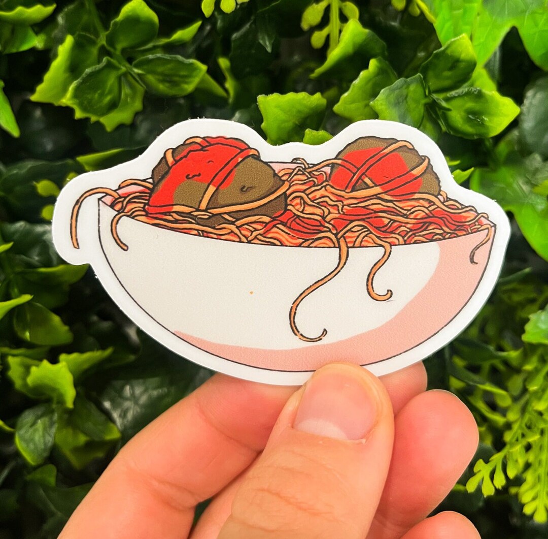 Spaghetti and Meatball Sticker Delicious Addition to Any Sticker ...