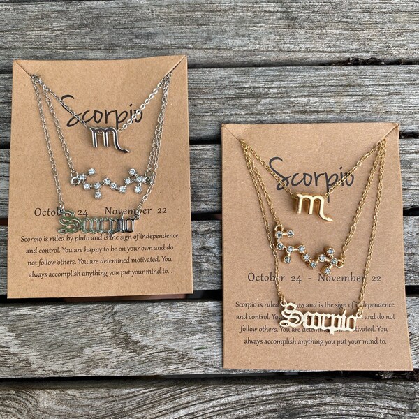 Scorpio Necklace - Etsy