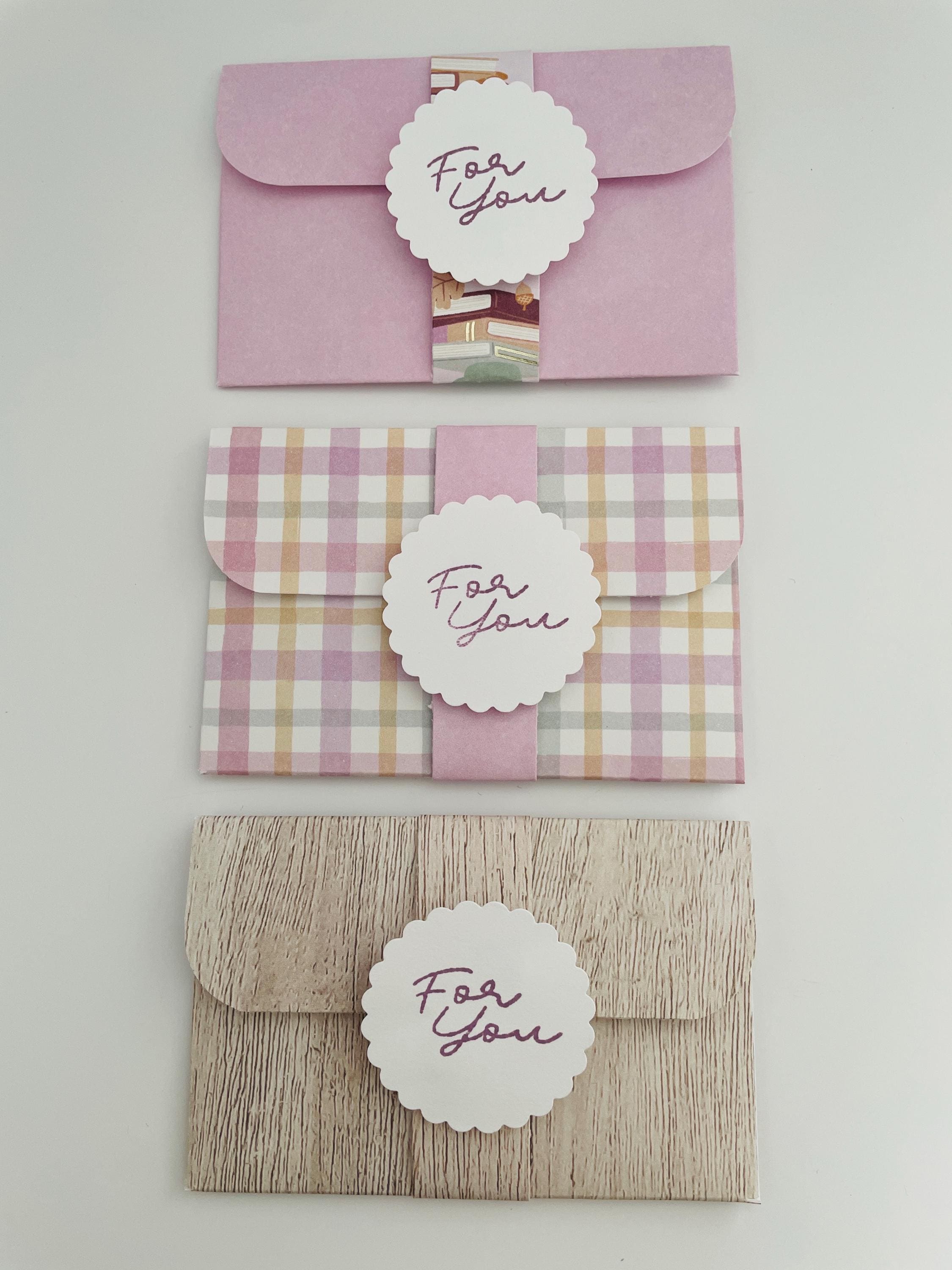 Gift Card Envelopes | Set of 6 or 8 Mini Envelopes With “for You” Tags ...