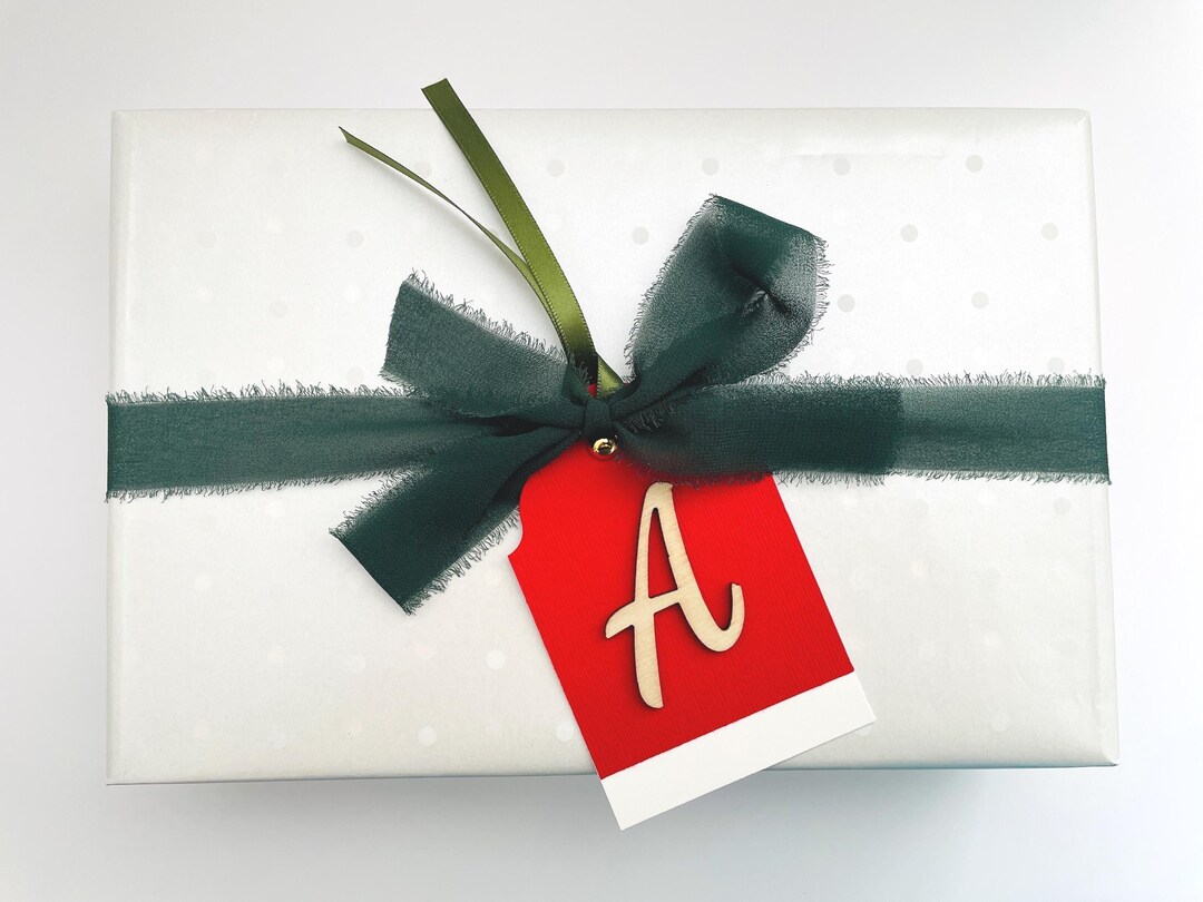 Personalized Gift Tags | Single Monogram Holiday Tags | Christmas Gift ...