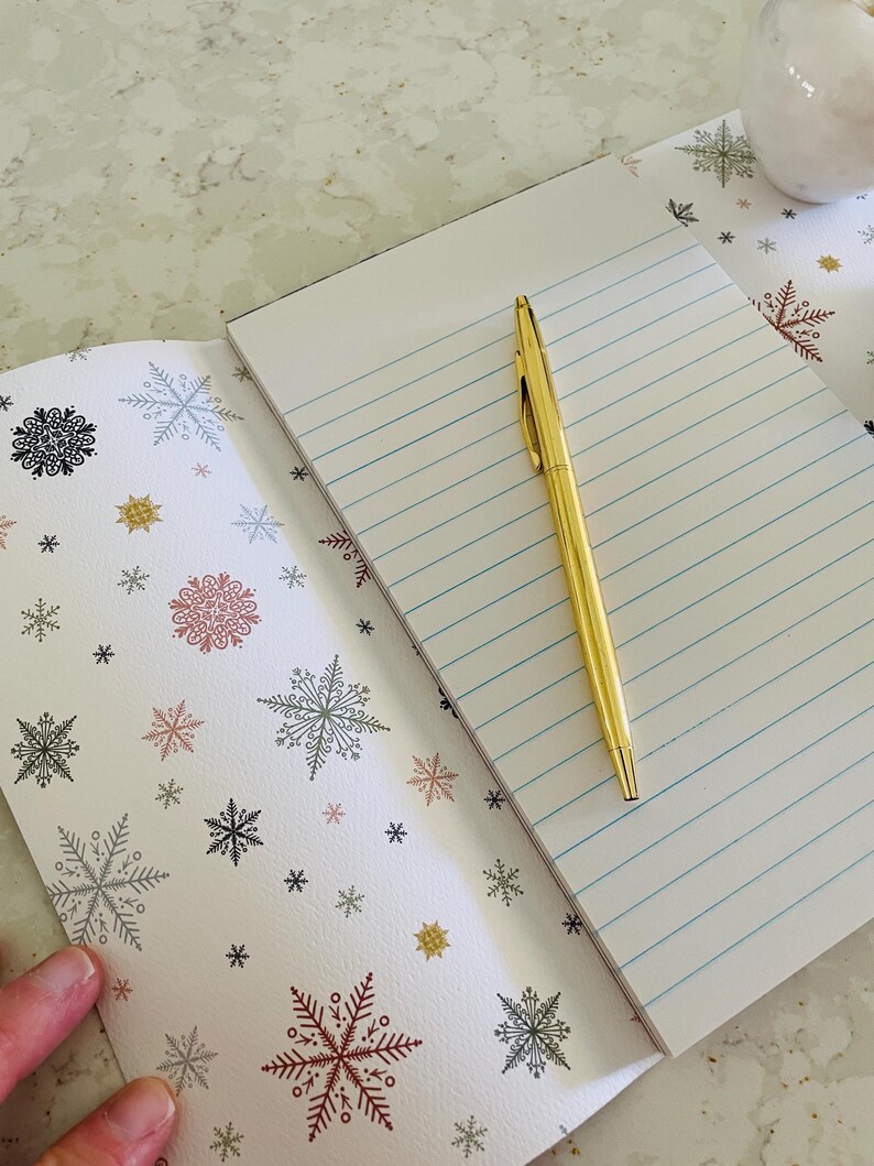 Winter Notepad Wallet | Handmade Notebook With Belly Band | Giftable ...
