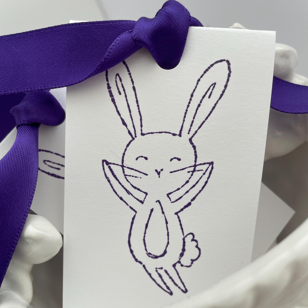 Bunny Gift Tags | "some Bunny Special" Bunny Card With Purple Ribbon ...