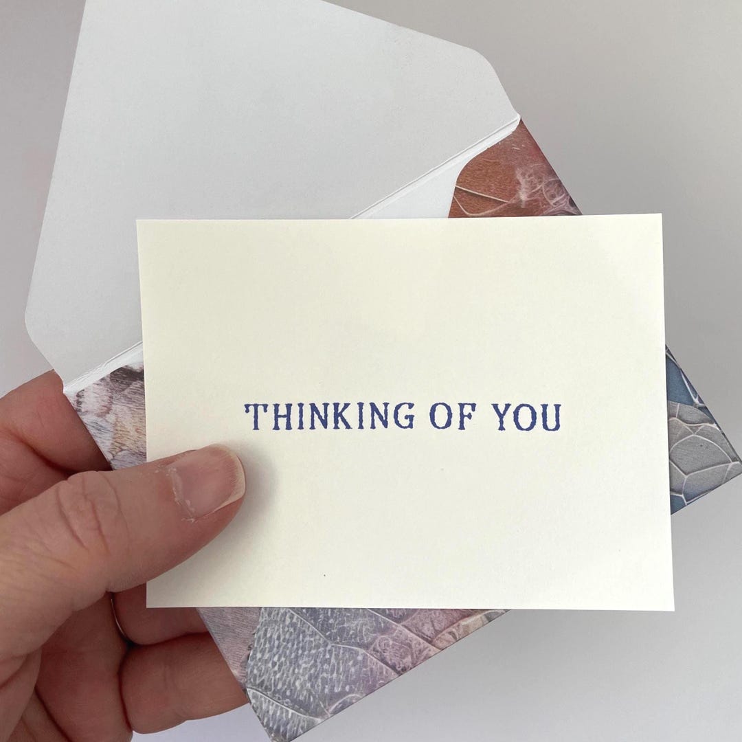 Miniature Cards | Thinking of You Notes With Envelopes | Hand Stamped ...
