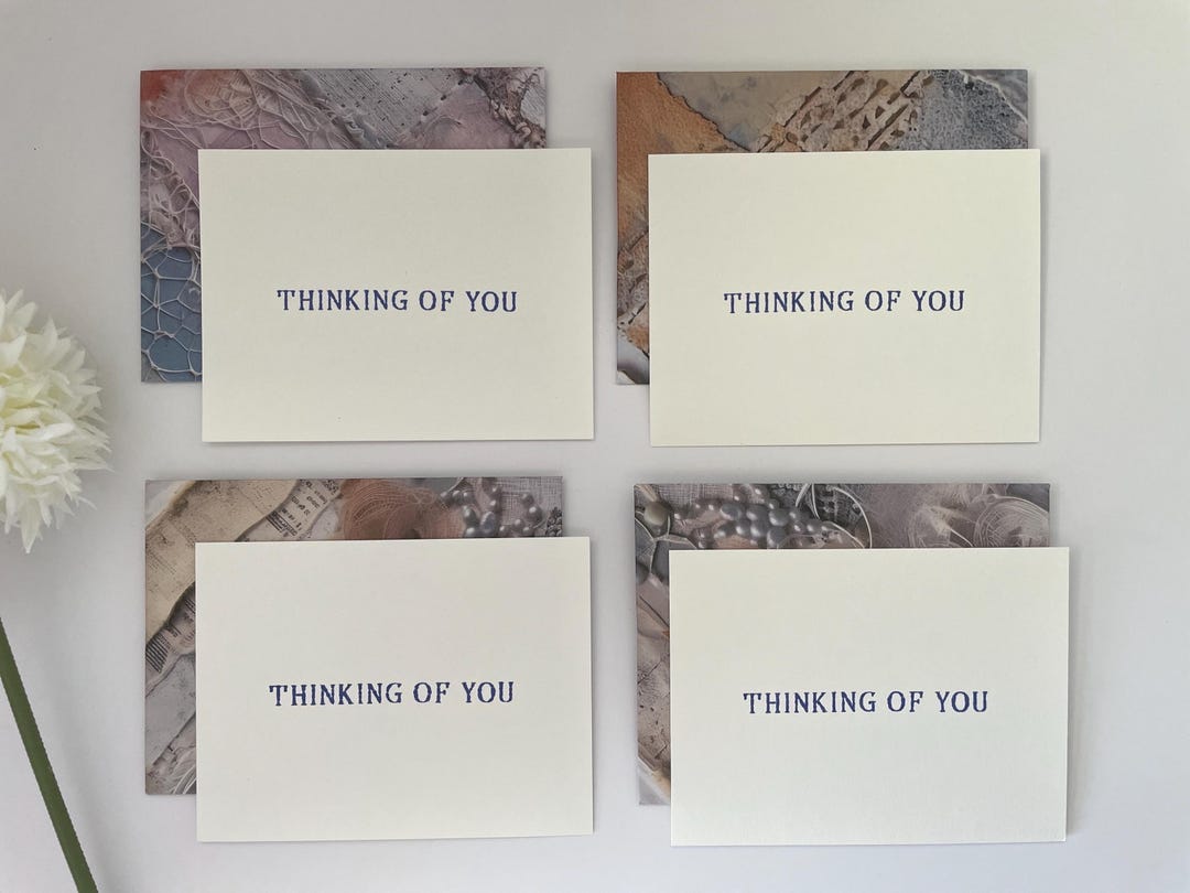 Miniature Cards | Thinking of You Notes With Envelopes | Hand Stamped ...