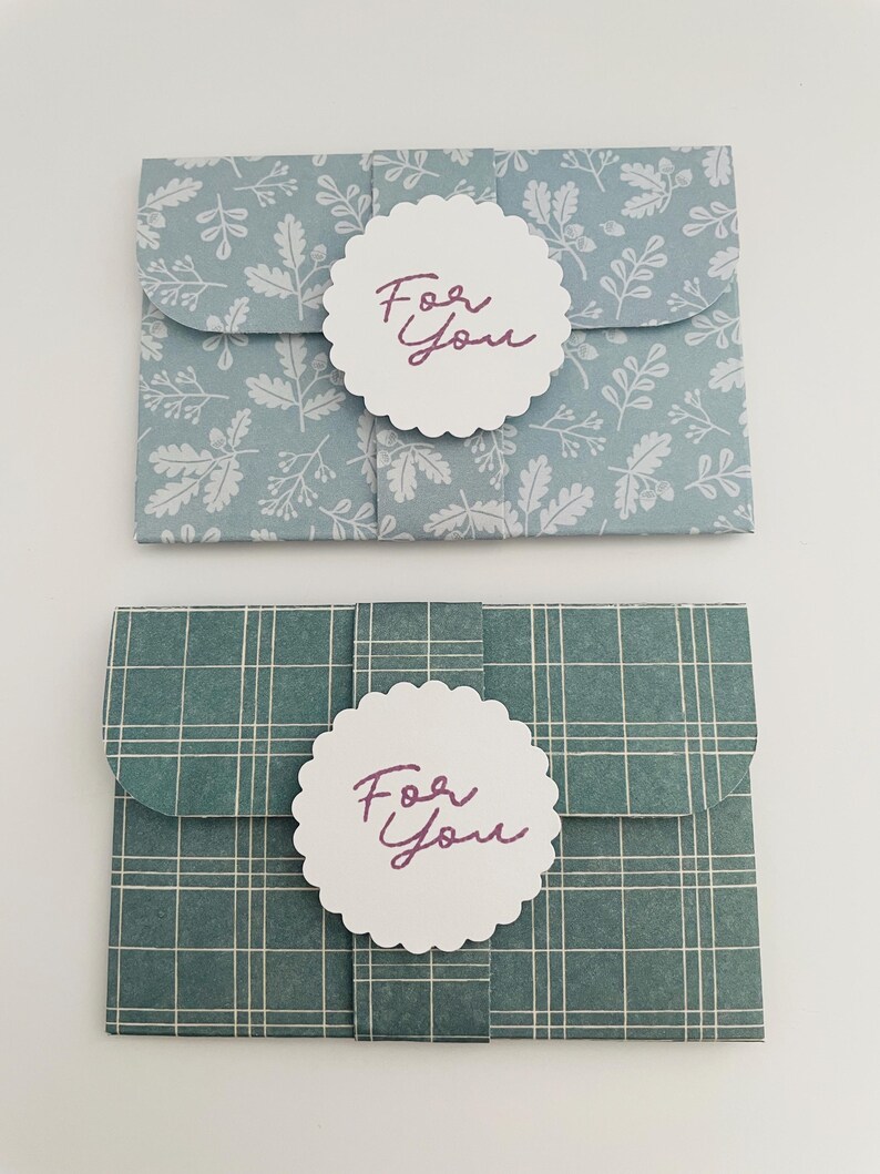 Gift Card Envelopes | Set of 6 or 8 Mini Envelopes With “for You” Tags ...
