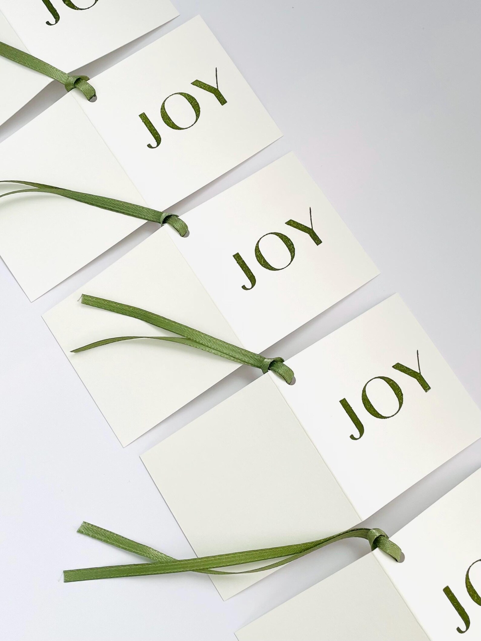 JOY Gift Tags, Set of 5 JOY Tags, Hand Stamped Gift Tags, Folded Gift ...