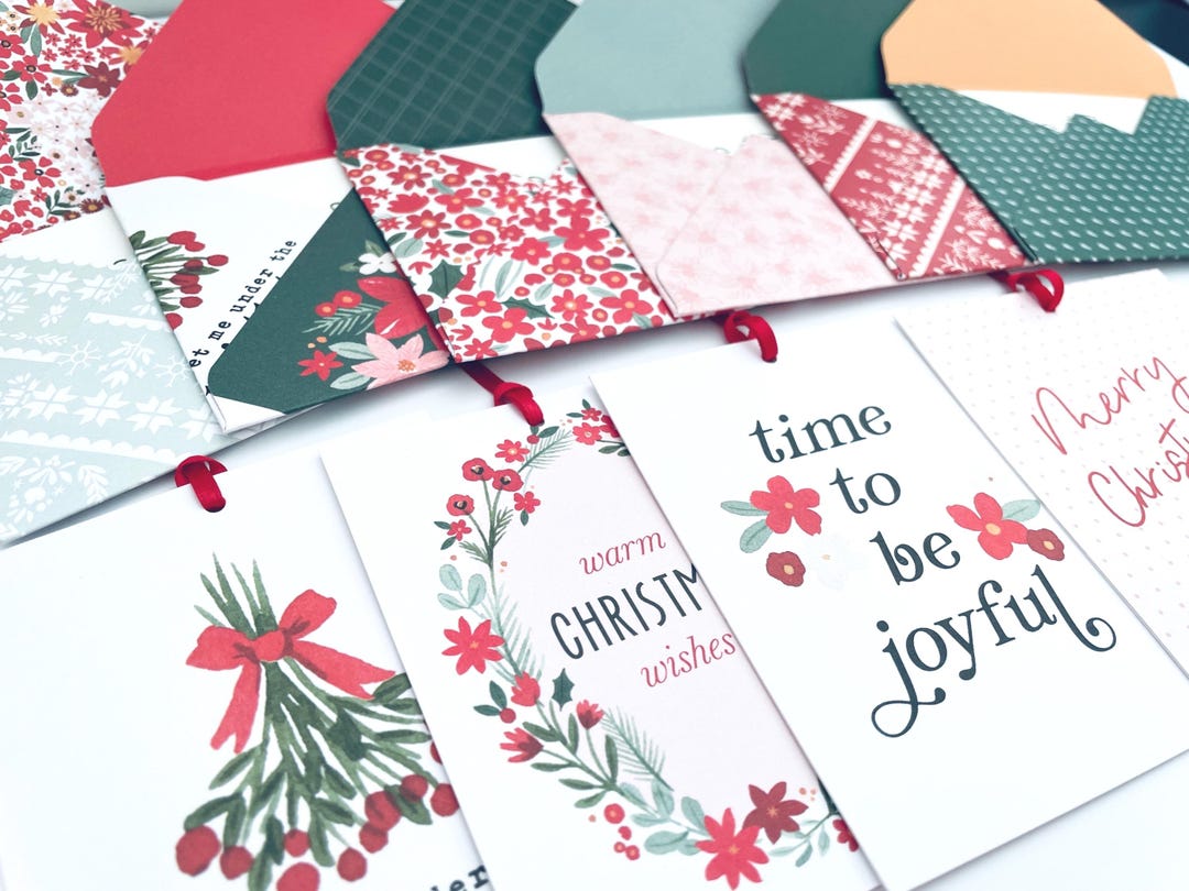 Christmas Stationery | Seasonal Gift Bundle | 6 Holiday Envelopes With ...