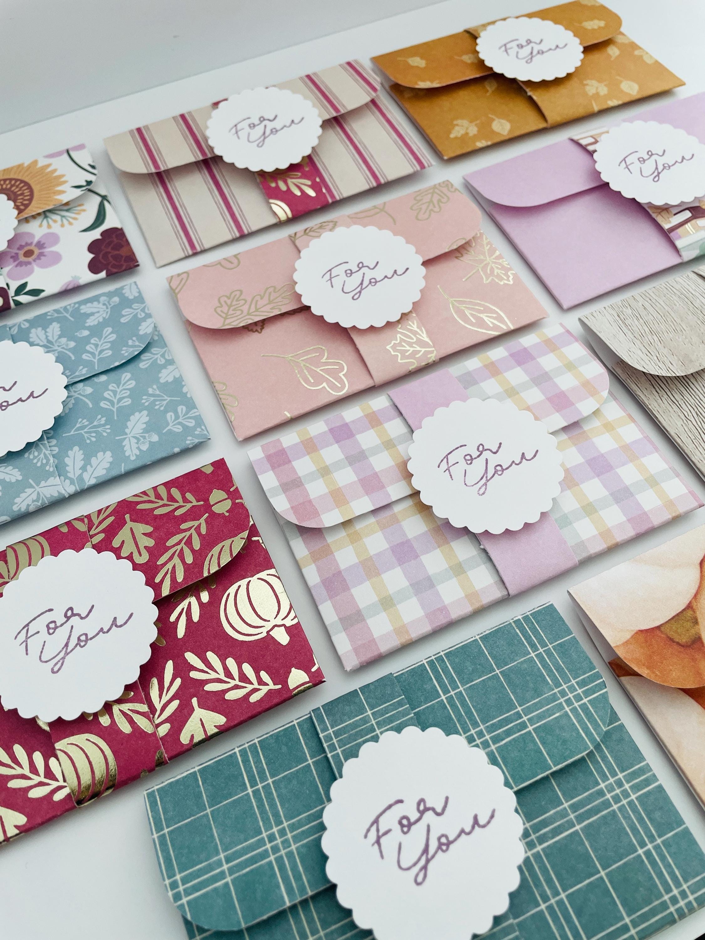 Gift Card Envelopes | Set of 6 or 8 Mini Envelopes With “for You” Tags ...