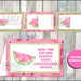Watermelon food labels instant download Watermelon food tent | Etsy