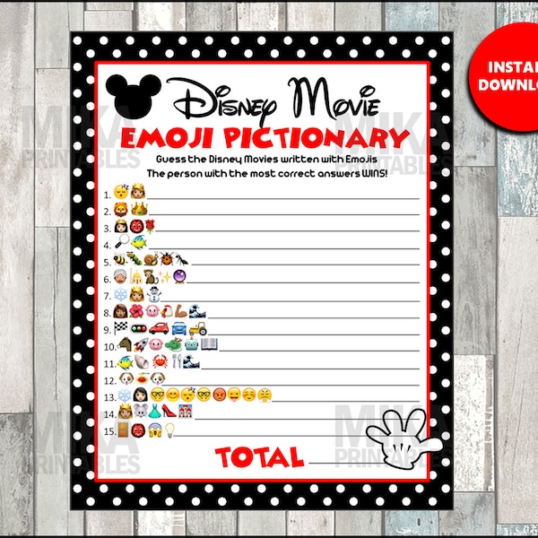 Emoji Movie Pictionary - Etsy