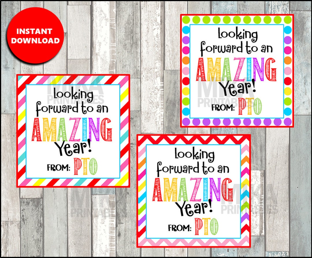 Instant Download, Teacher Gift Tags, Back to School Tags, School PTO ...